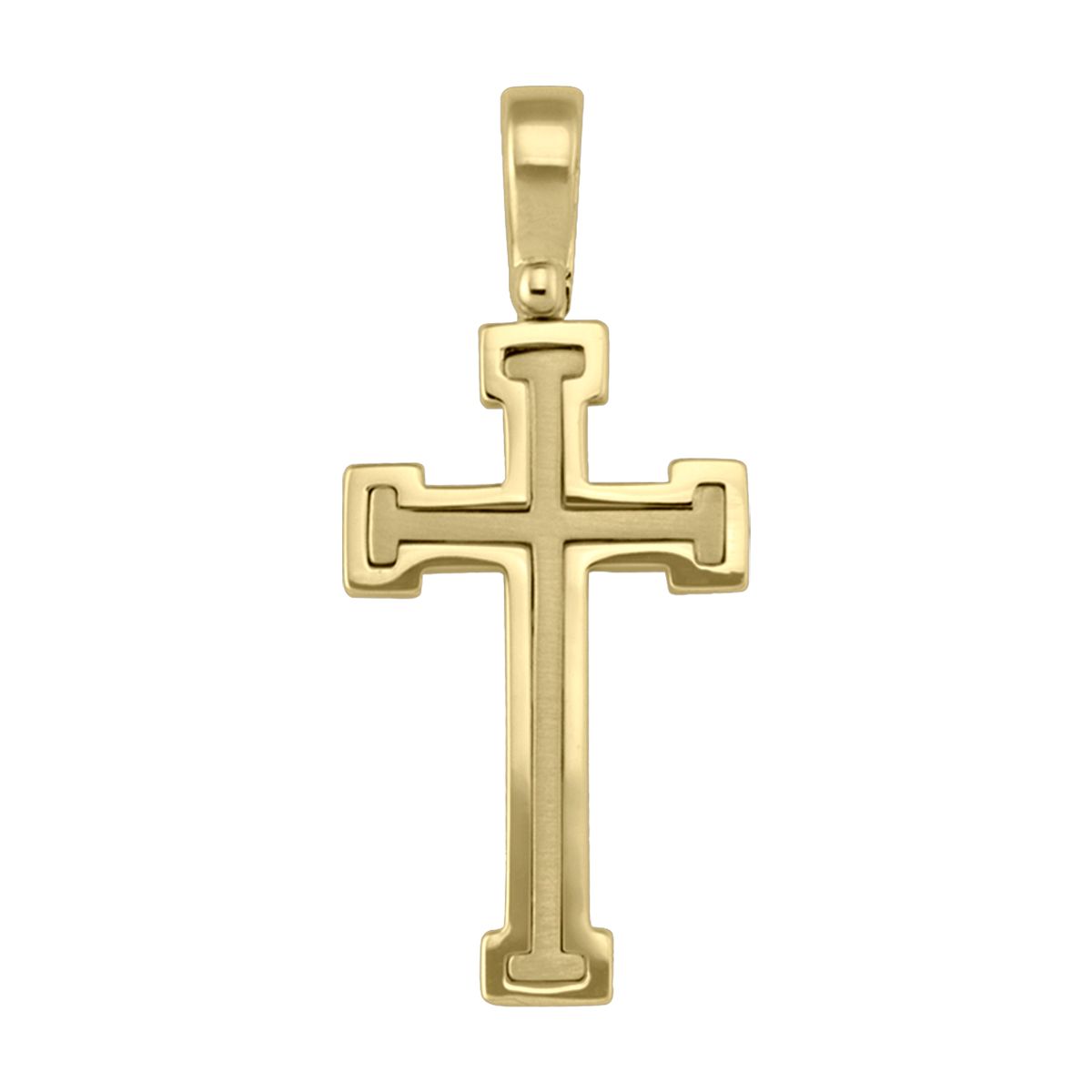 14K Gold Channel Border Cross Pendant – DesignJewellers & Diamonds